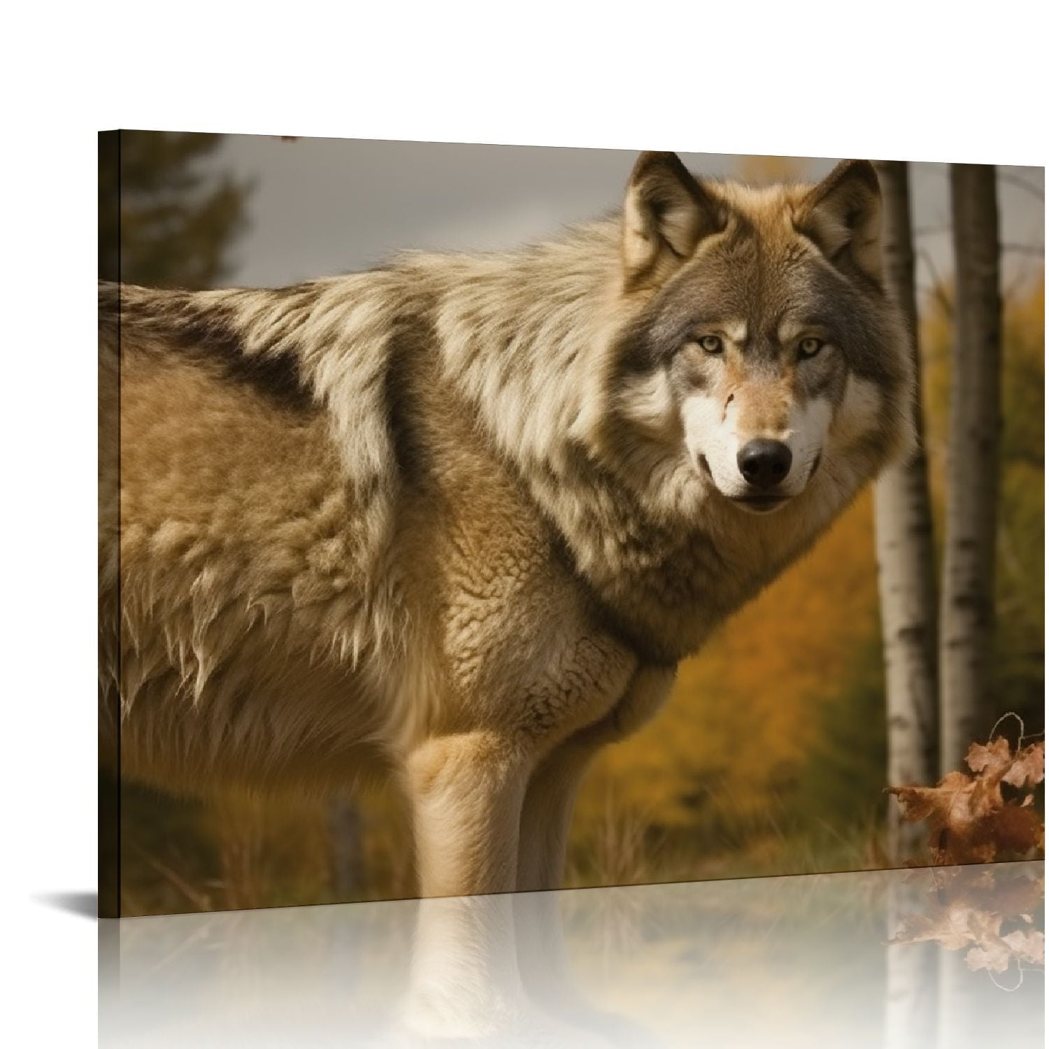 HOMICOZI Wolf Poster Wall Decor Modern Farmhouse Wall Art Office Home ...