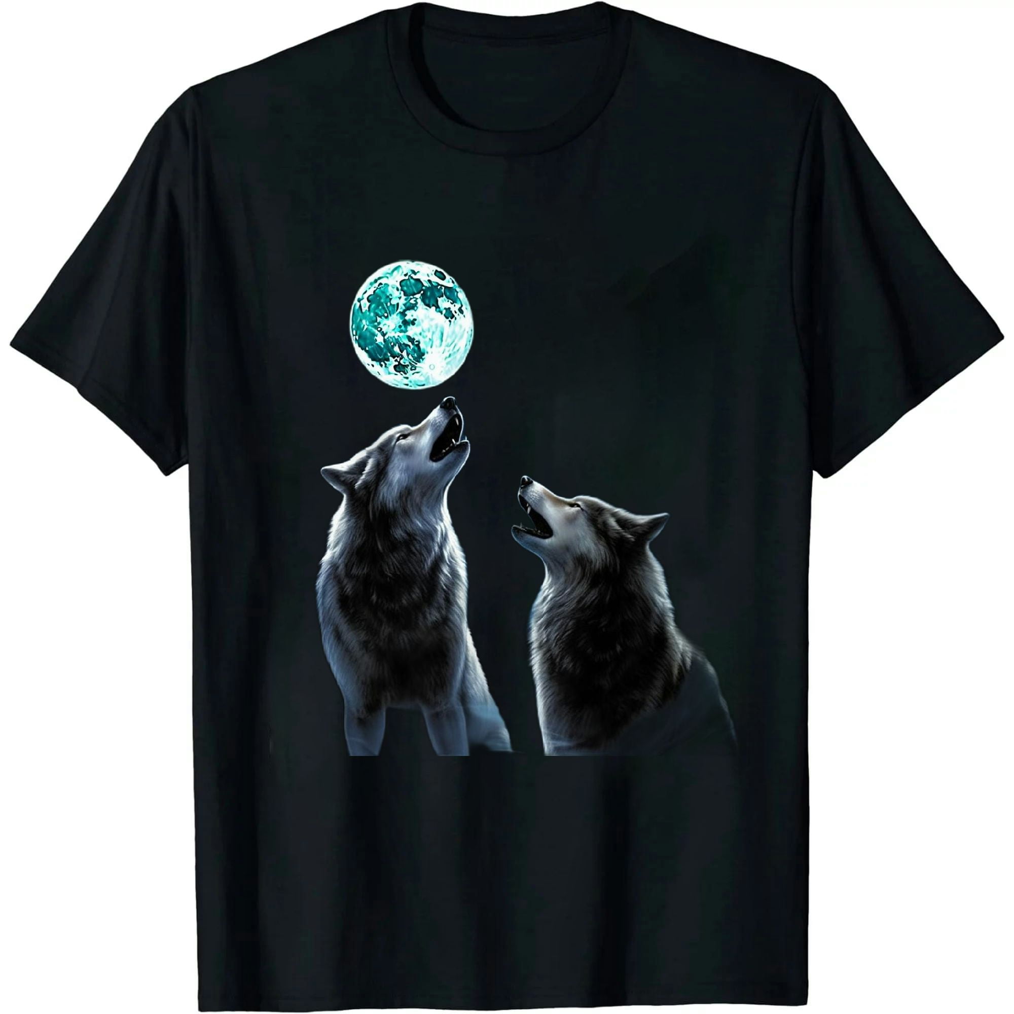 HOMICOZI Wolf Shirts for Men Women 3D Print Wolves Animal Unisex Short ...