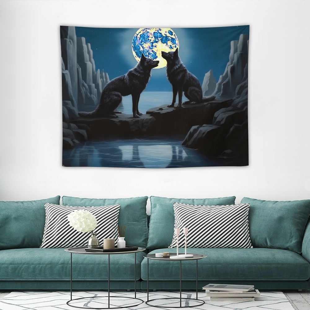 HOMICOZI Wolf Tapestry for Bedroom Aesthetic Wild Animal Wolf and ...