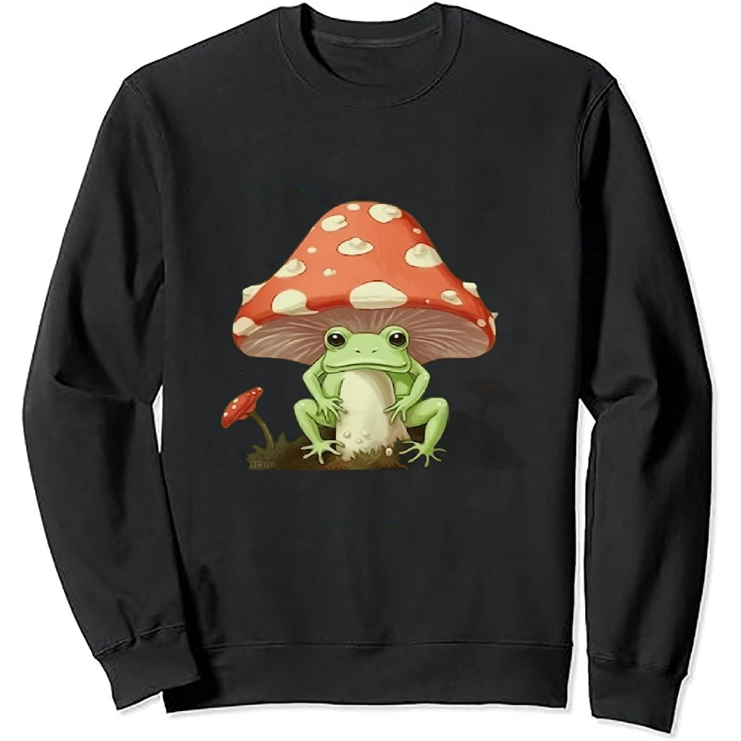 Homicozi Women Cute Frog Sweatshirt Kawaii Mushroom For Men Women