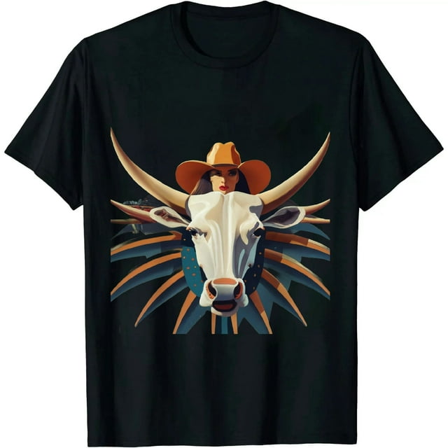 HOMICOZI Women Wild West T-Shirt Western Boho Cow Skull Graphic ...