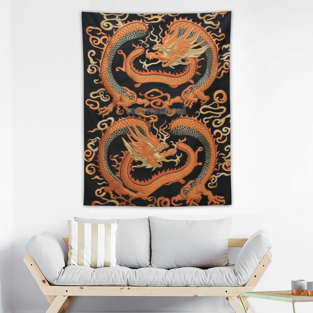 HOMICOZI Yin-Yang Dragons - Full Tapestry - Walmart.com