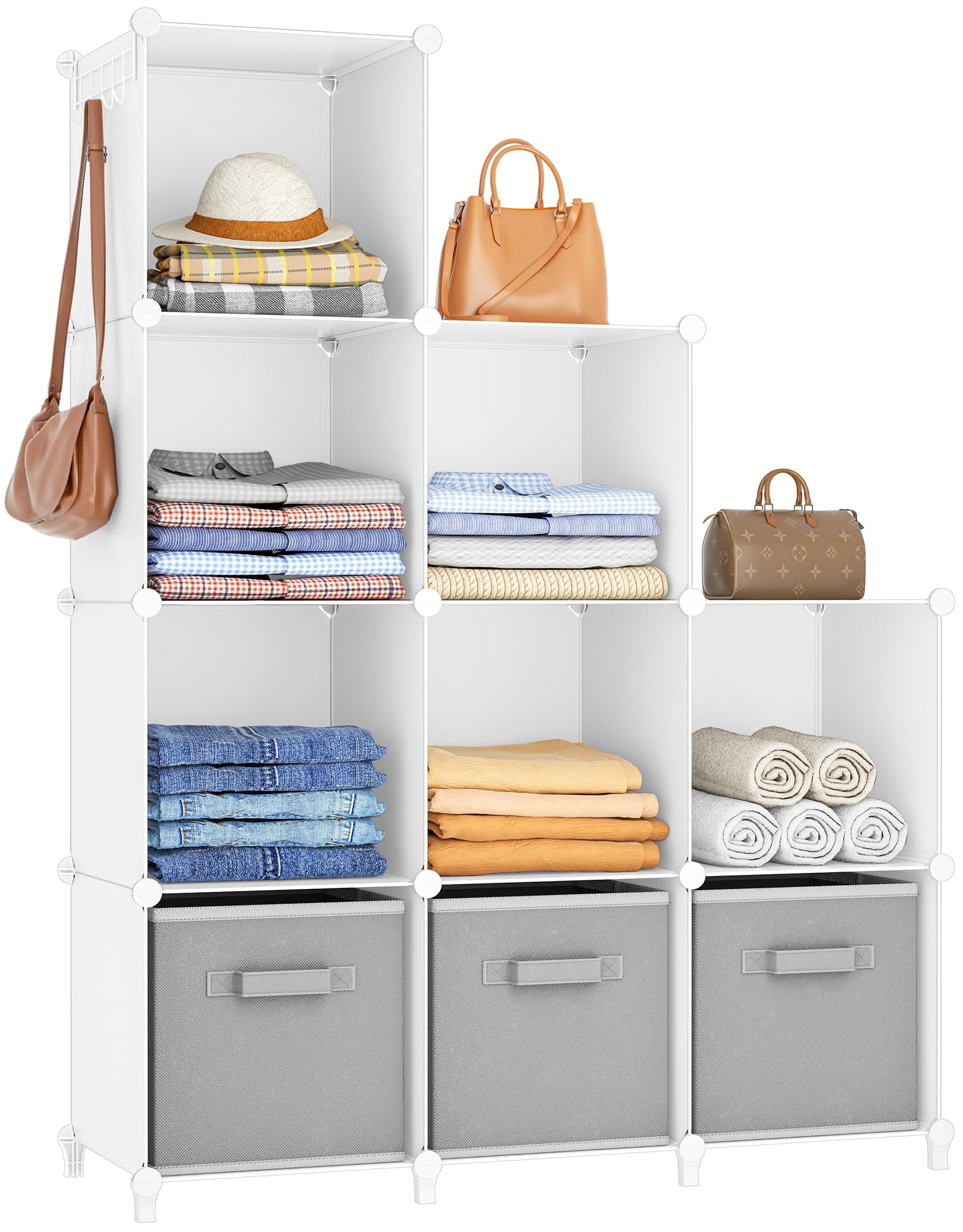 HOMIDEC Closet Organizers and Storage, 9 Cube Storage Organizer ...