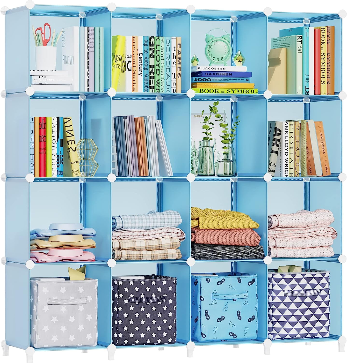 HOMIDEC Cube Storage Organizer 16-Cube Closet Organizer, Portable ...