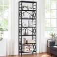 HOMISSUE Tall Bookshelf, 84 Inch Bookshelf with Metal Frame and Open ...