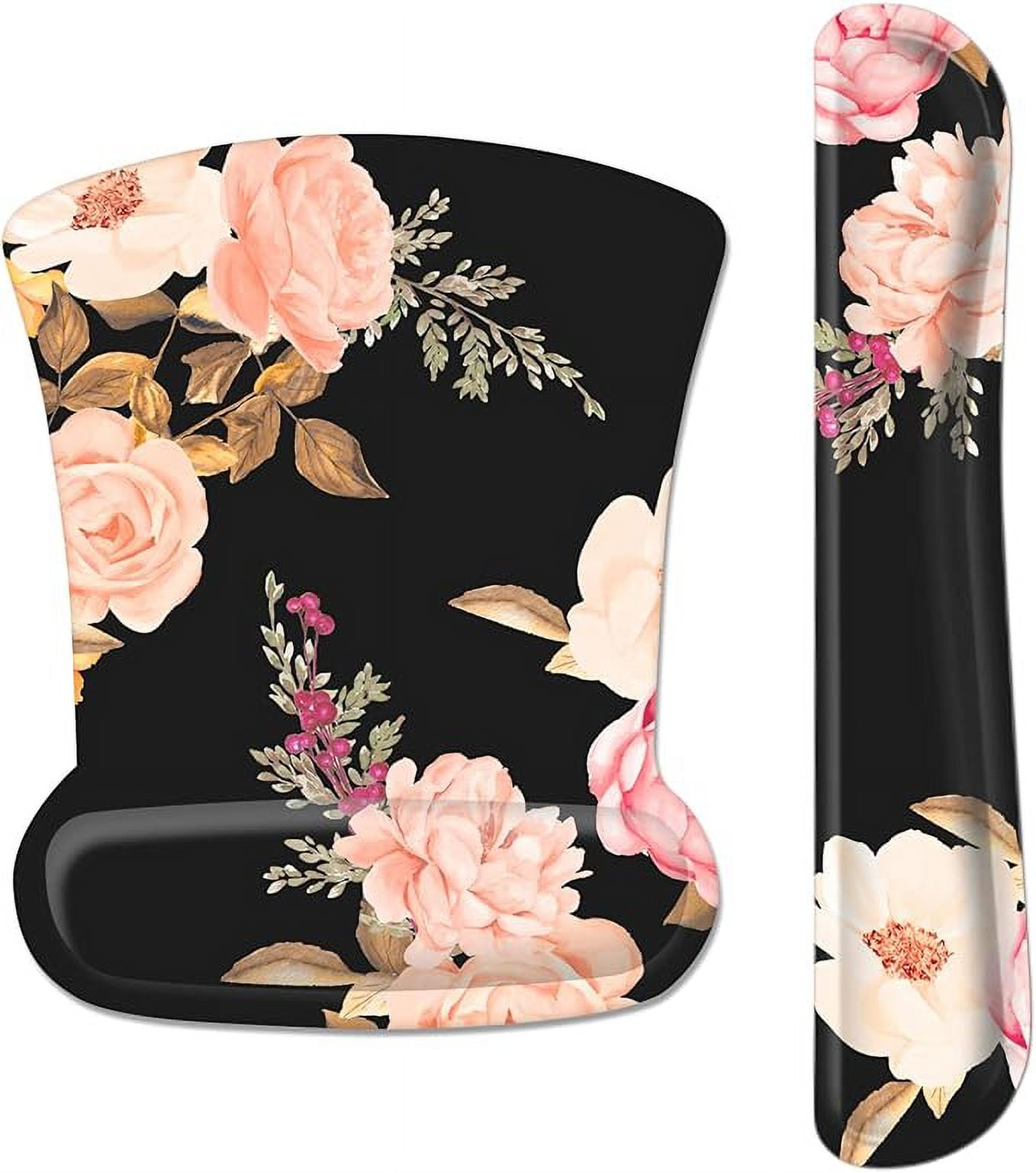 HOMKUMY Mouse Pad with Wrist Support and Keyboard Wrist Rest, Ergonomic ...