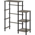 HOMLUX 4-Tier Coffee Bar Bakers Rack with Mini Fridge Stand, Wood ...