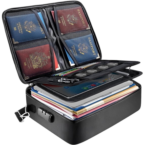 HOMLUX Enhanced Edition Fireproof Document Box with Lock, Portable ...