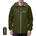 HOMLUX Enhanced Edition Packable Rain Jacket Men with Reflective Zipper ...