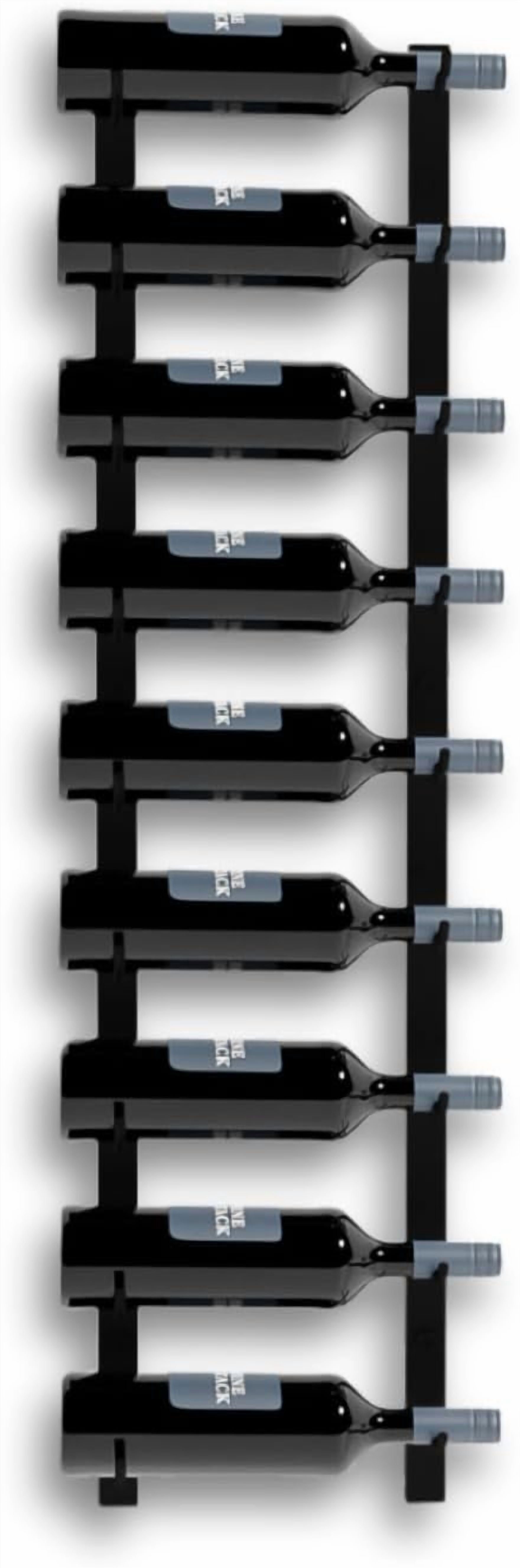 HOMLUX Wine Stack 9 Bottle Metal Wall Mounted Wine Rack - Walmart.com