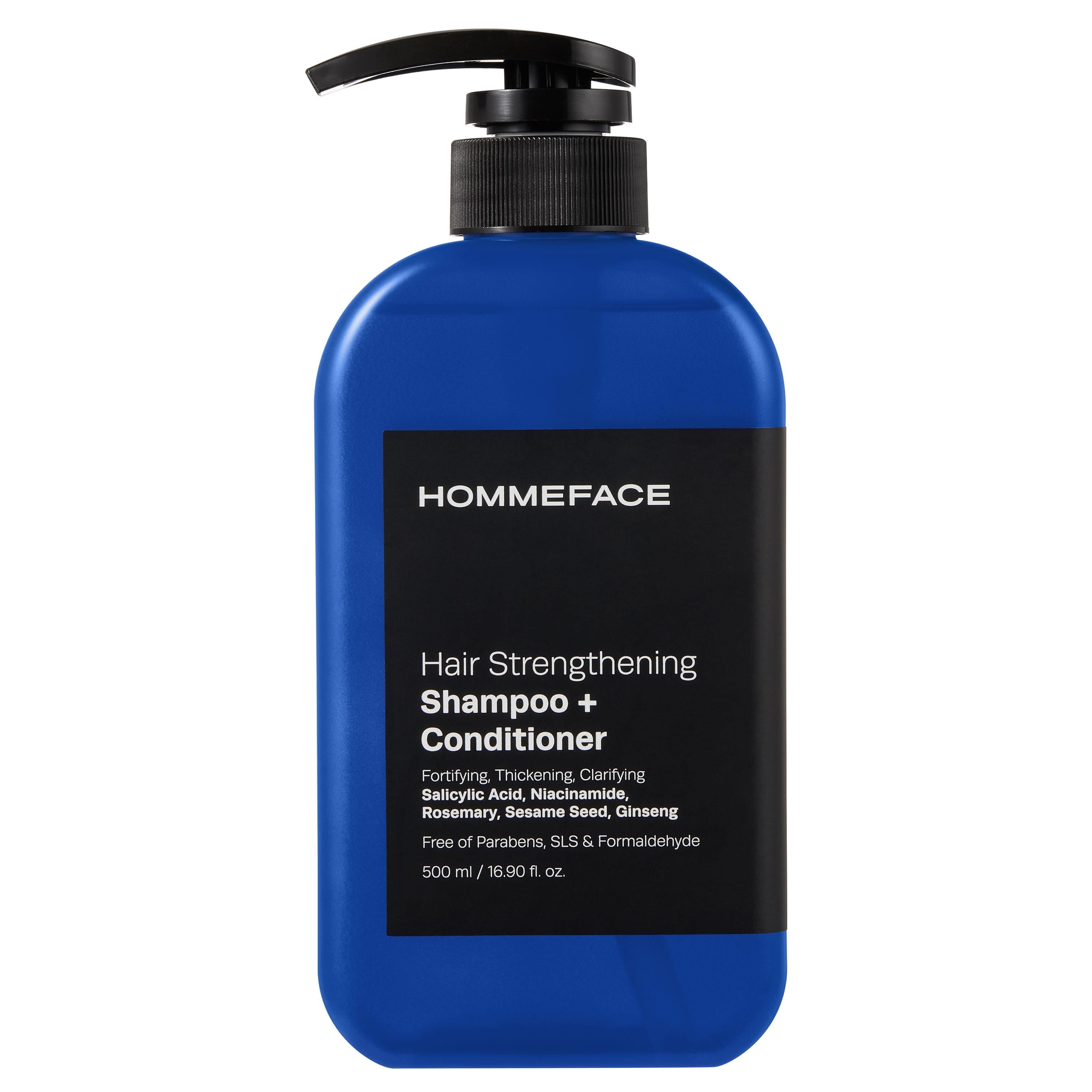 HOMMEFACE 2-in-1 Hair Strengthening Shampoo + Conditioner for Men, 16.9 ...
