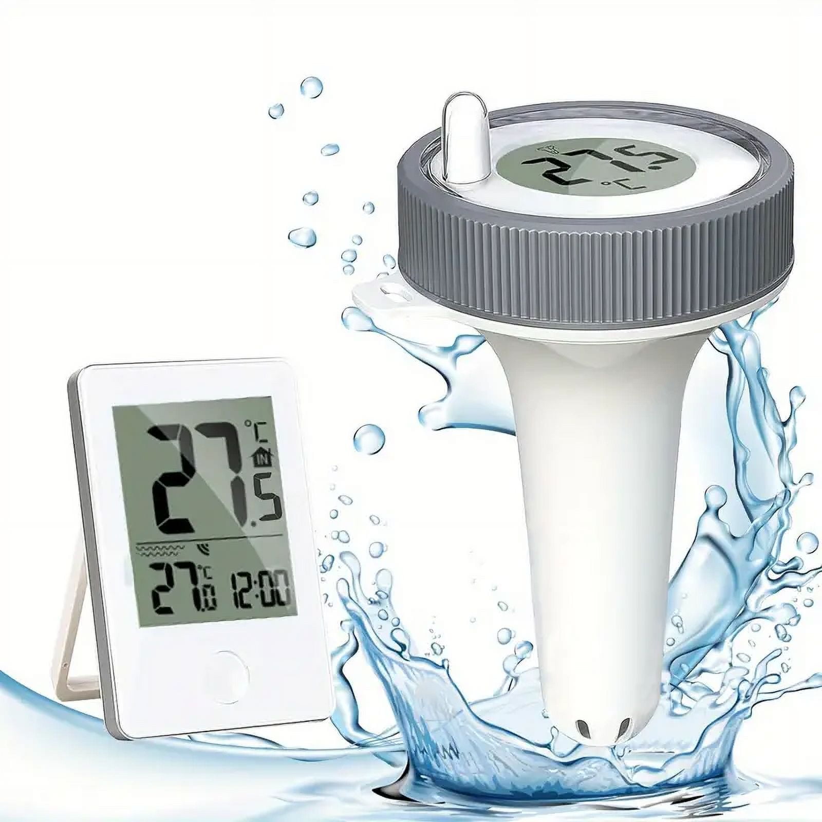 HOMMIX Digital Pool Thermometer Wireless Floating Easy Read with ...