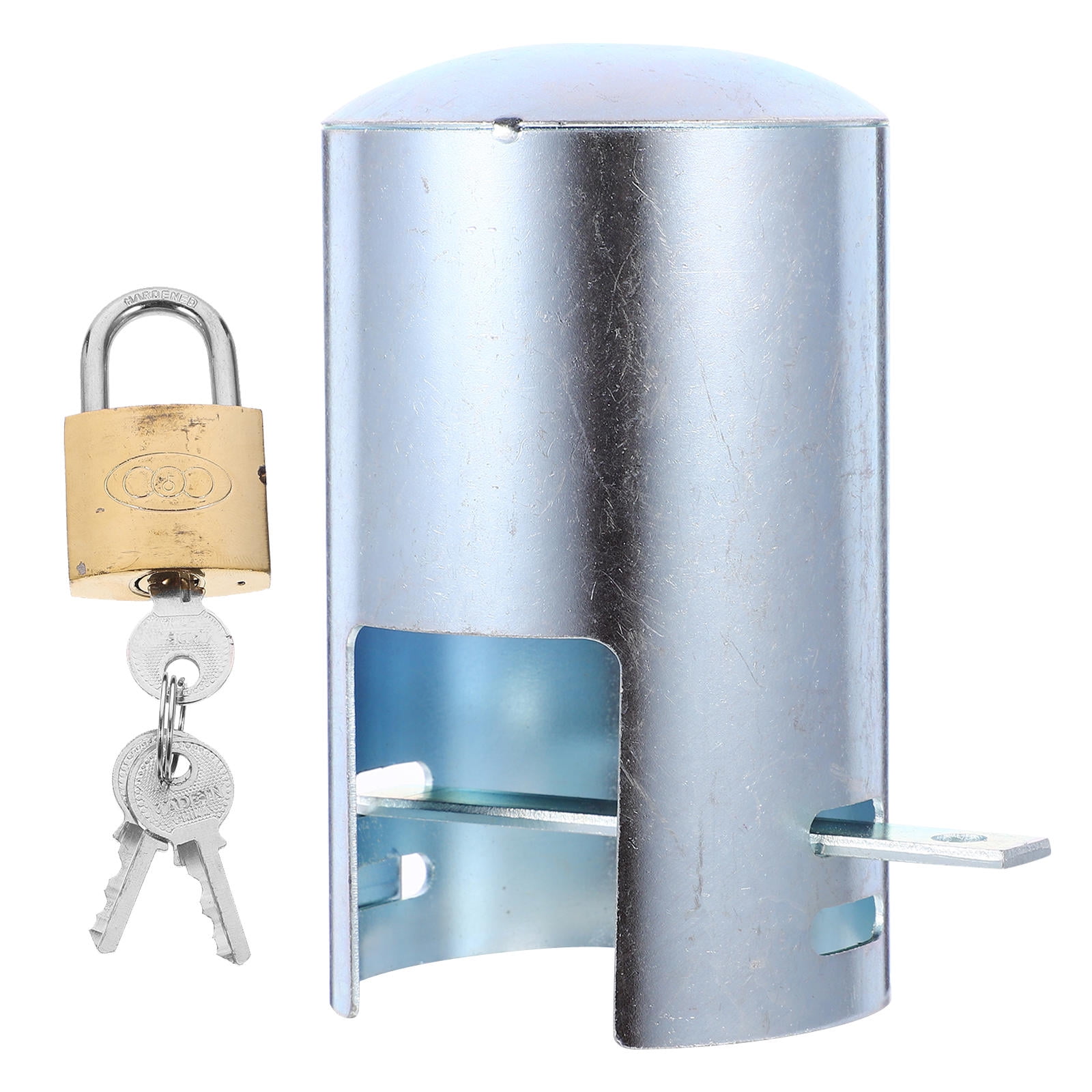 HOMOBABE 1 Set Faucet Lock Anti Theft Galvanized Steel Outdoor Water ...