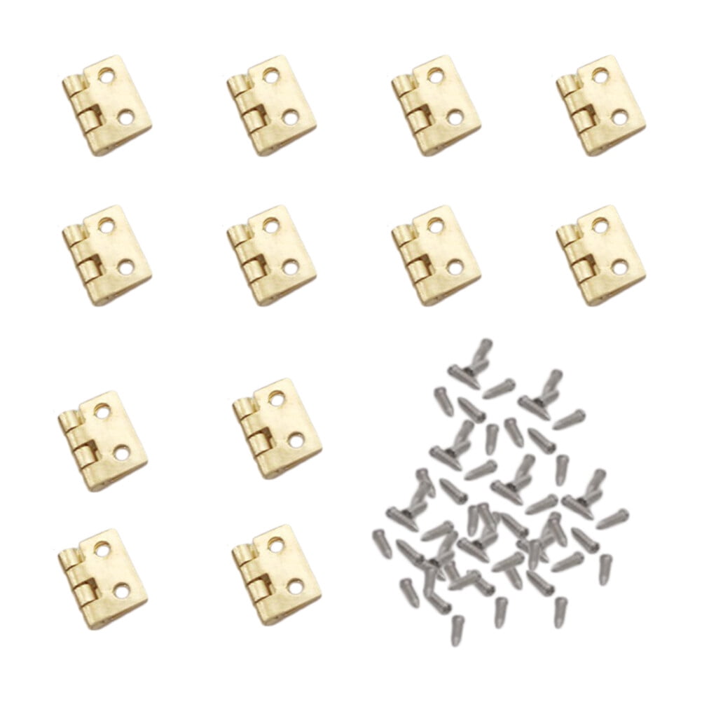 HOMOBABE 12Pack Mini Hinge for Crafts Mini Hinges 0.4x0.3x0.1in ...