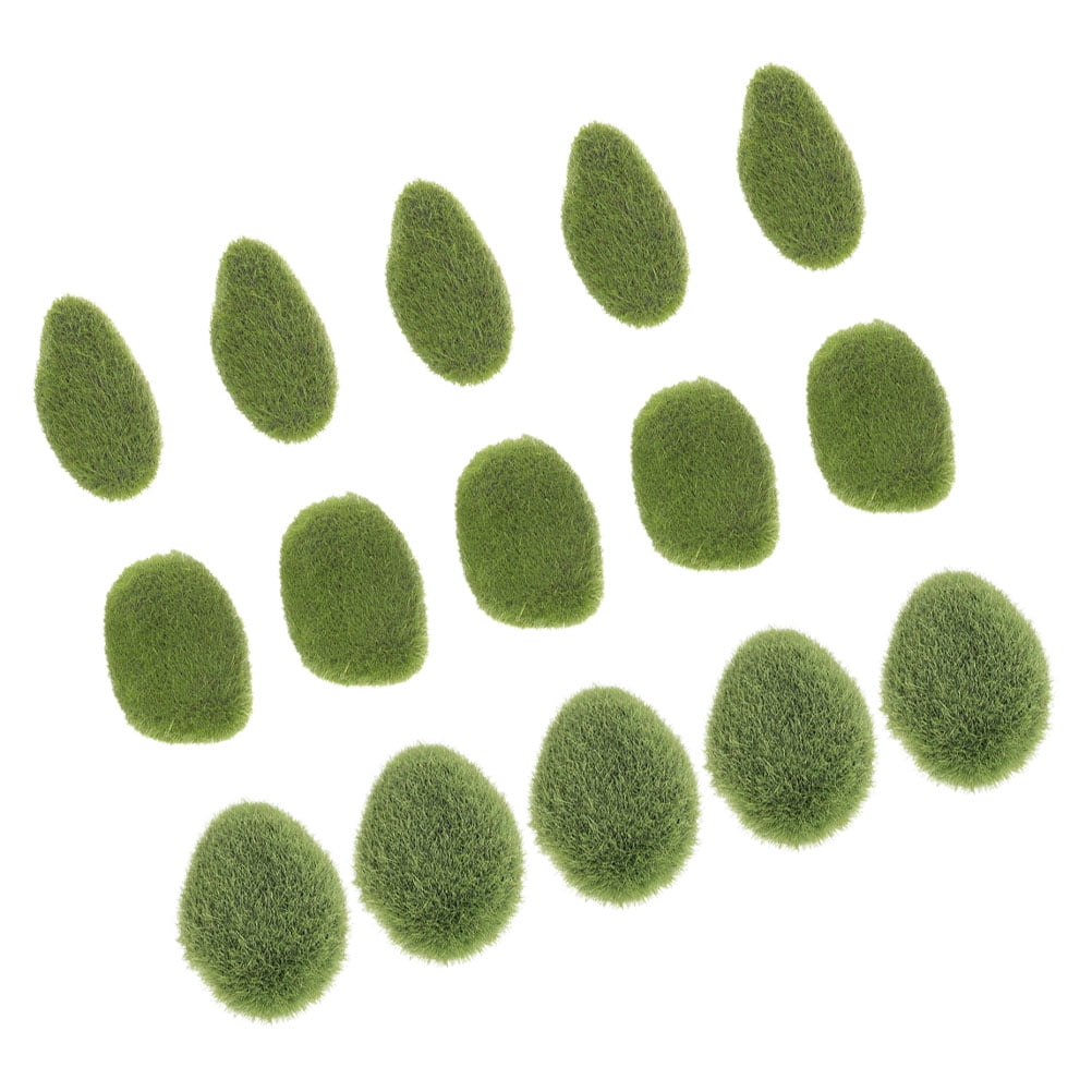 HOMOBABE 15Pcs Simulated Moss Stone for Home and Office Decor in Green ...