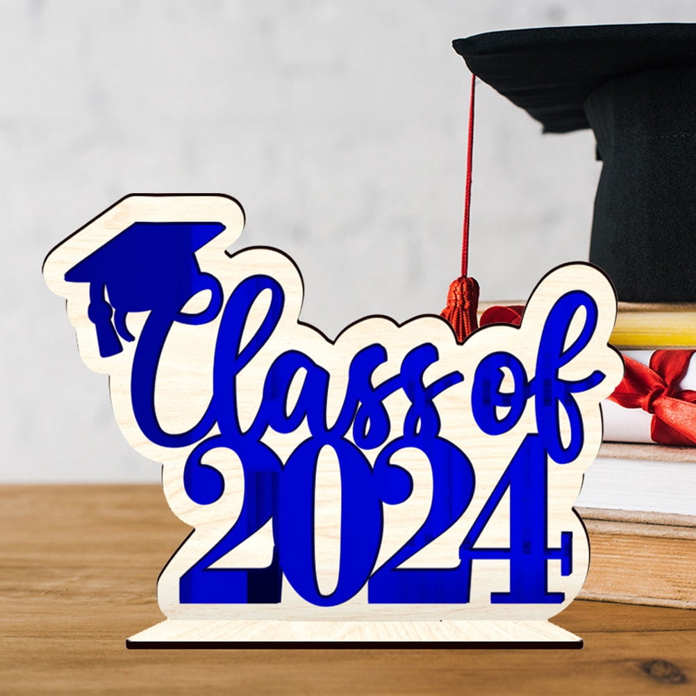 Homoyoyo Wooden Graduation Cap Decoration Party Ornaments for Grad ...
