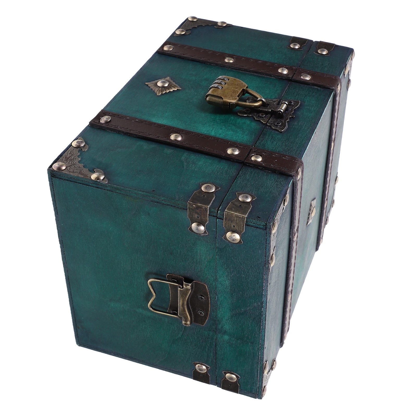 HOMOBABE 1Set Vintage Storage Trunk Wooden Rectangular for Photography ...