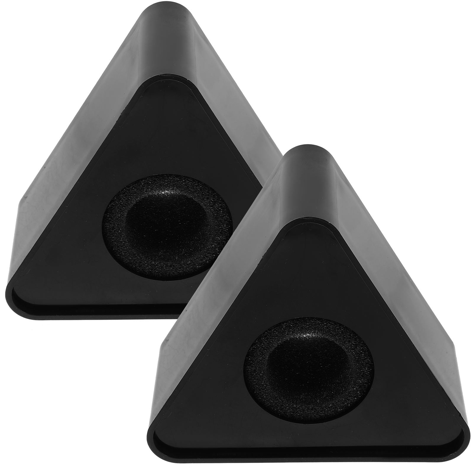 HOMOBABE 2Pack Microphone Station Logo Black ABS Plastic Triangle for ...