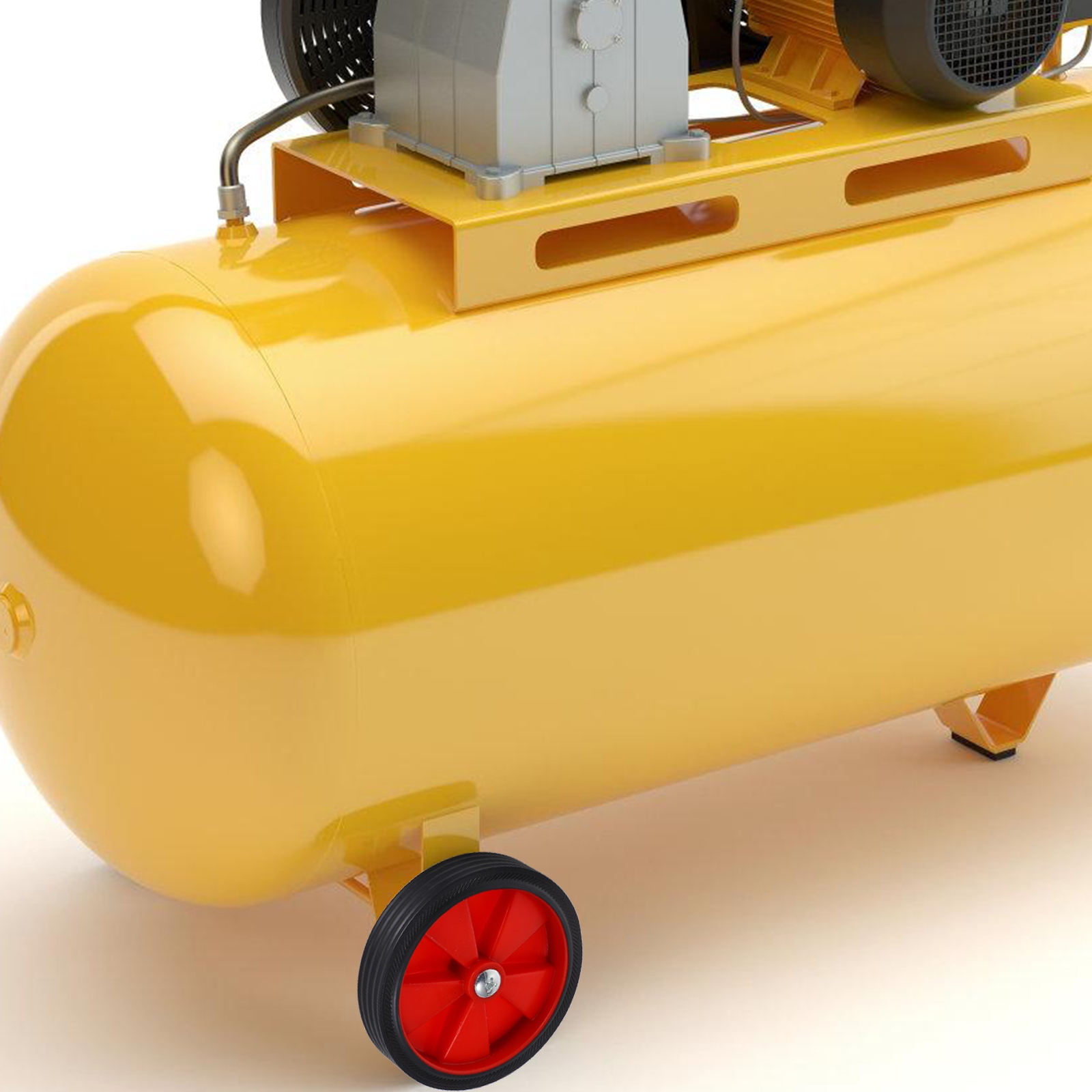 HOMOBABE 2Pcs Plastic and Rubber Air Compressor Wheel for Air ...