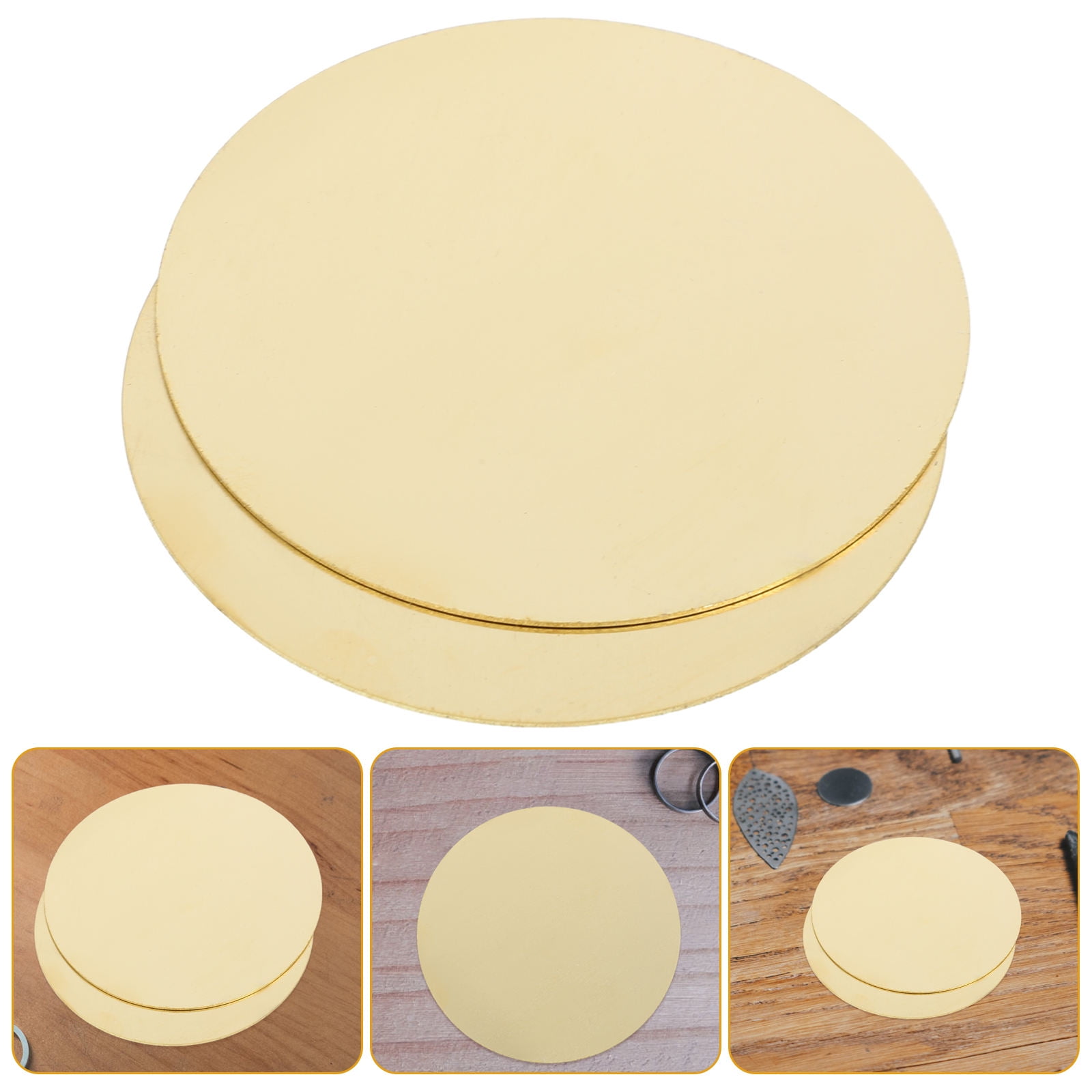 HOMOBABE 2Pcs Round Brass Sheet for Model Making H62 Copper Alloy 6 ...