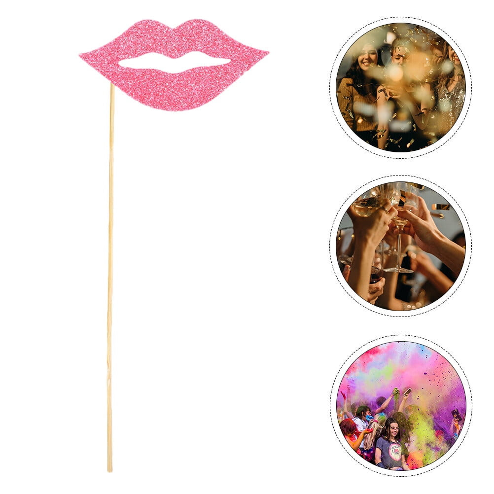 HOMOBABE 3 Pack Photo Booth Lips Props for Birthday Party Pink Color ...