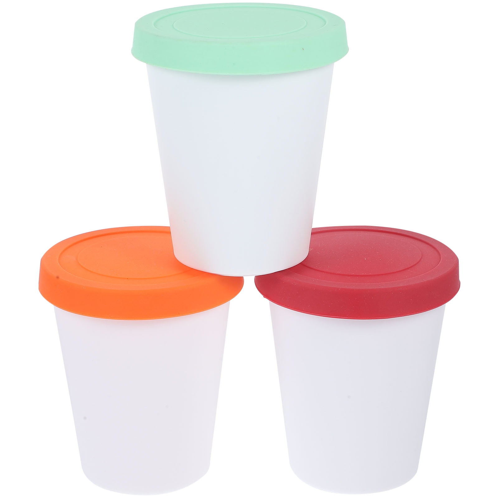 HOMOBABE 3Pack Reusable Yogurt Containers for Families Green Color with ...