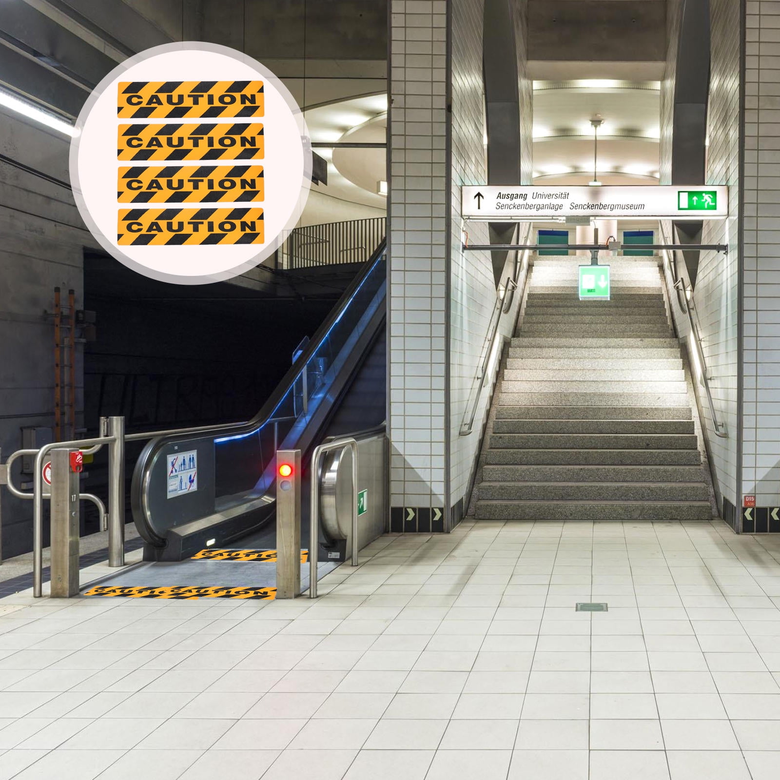 HOMOBABE 4Set Caution Step Down Floor Decal Anti-Slip Sticker for ...