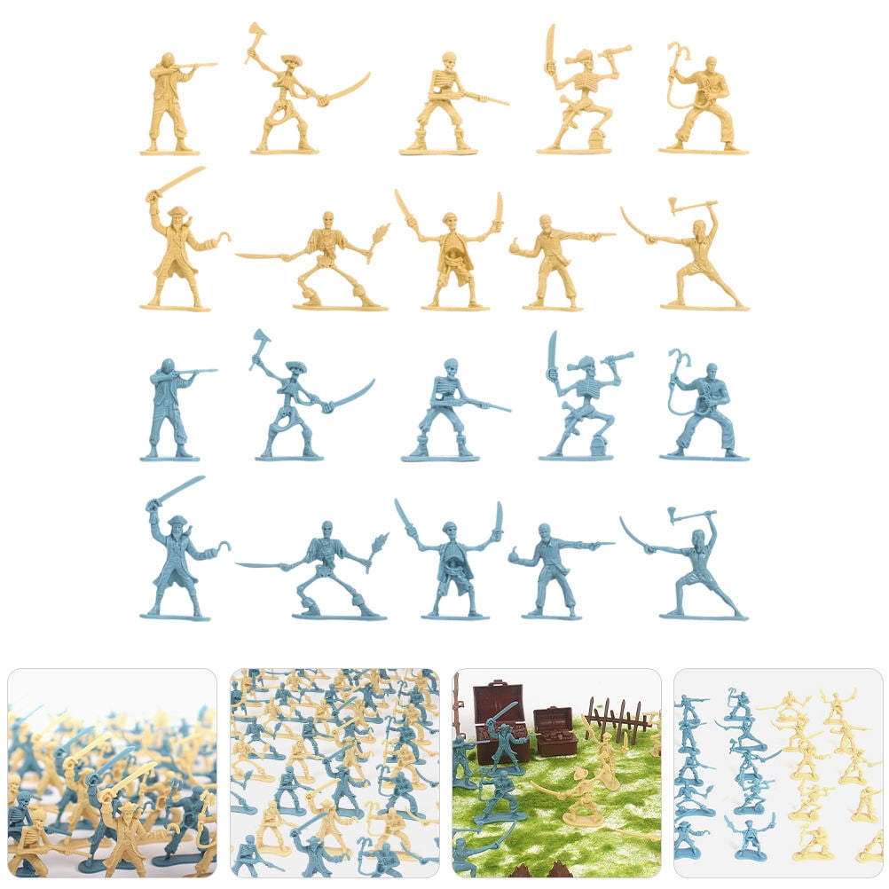 HOMOBABE 6Pack Detailed Realistic Pirate Figurines Tiny Figures Toy ...