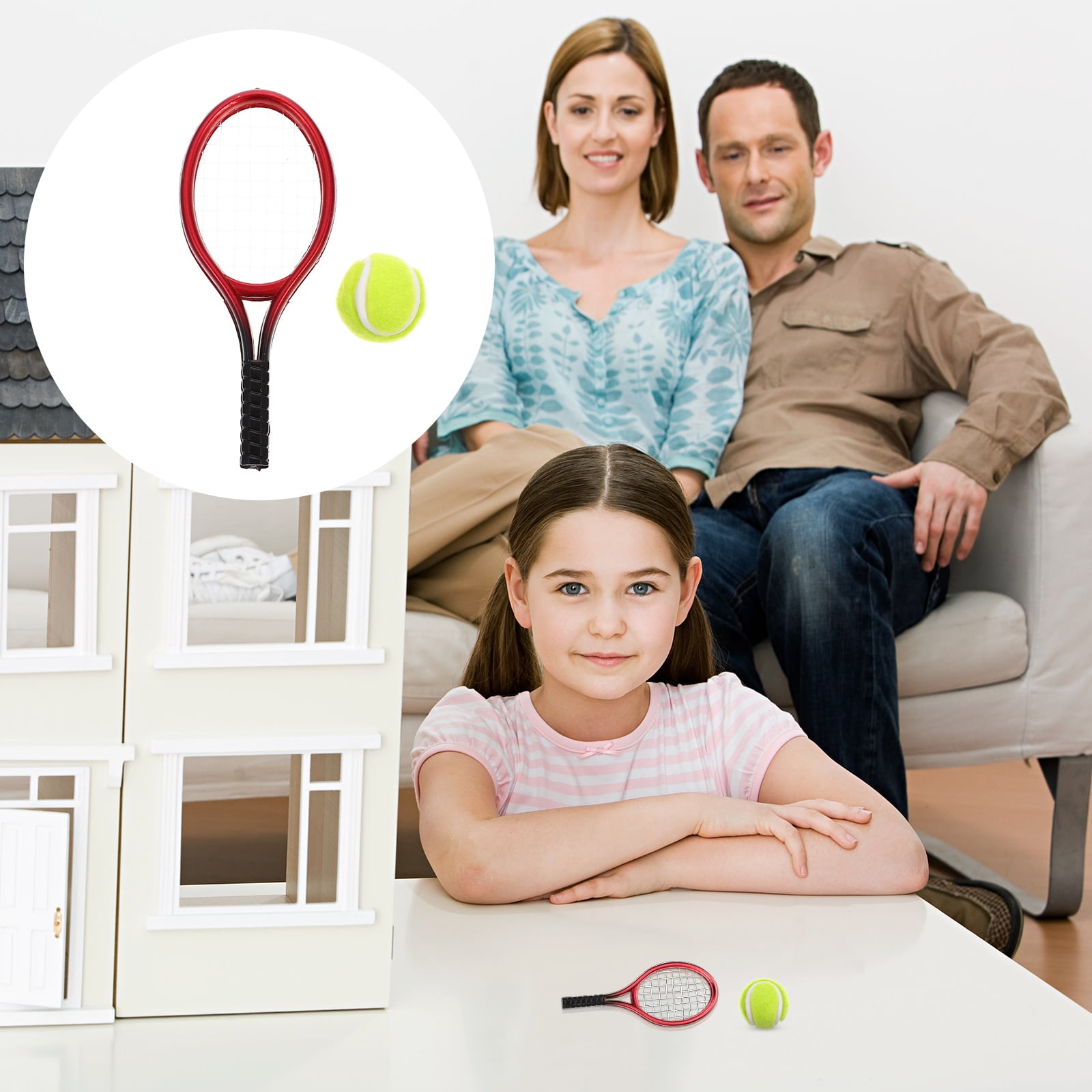 HOMOBABE 6Pack Miniature Tennis Racket and Model for Children Realistic ...