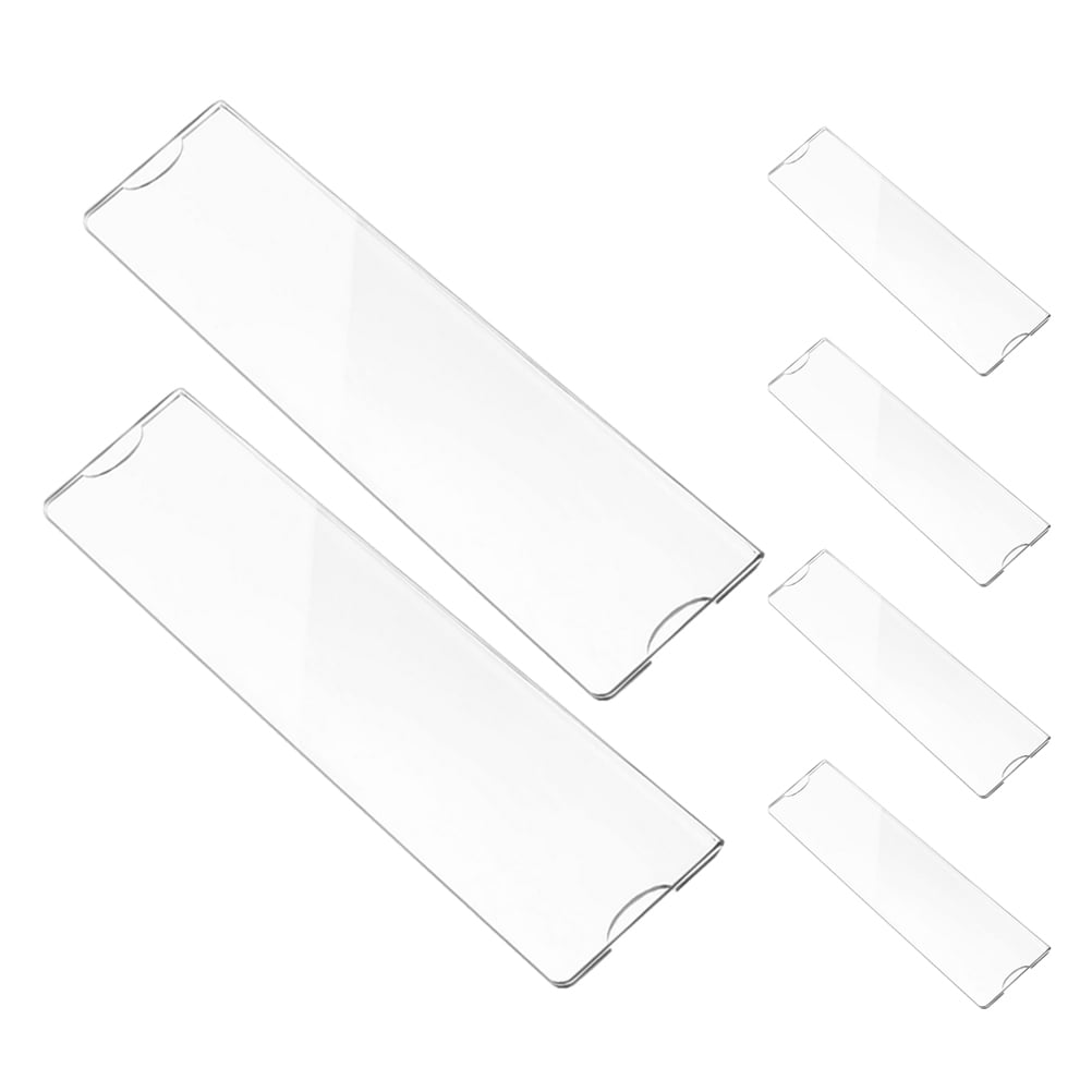 HOMOBABE 6Pcs Nameplate Holder Wall Transparent Acrylic Rectangular for ...