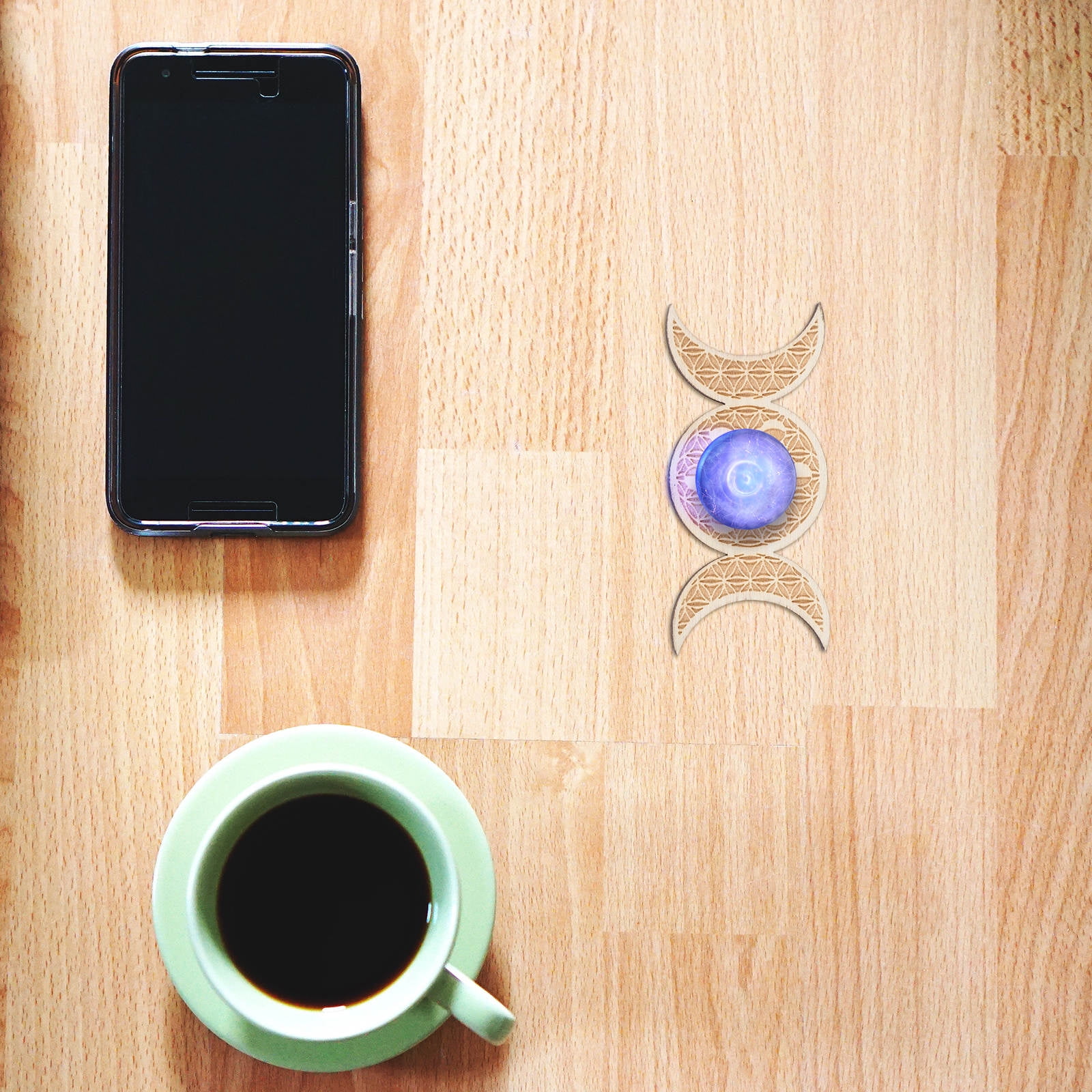 HOMOBABE Crystal Ball Stand 6Pcs Wood Storage Rack for Sphere ...