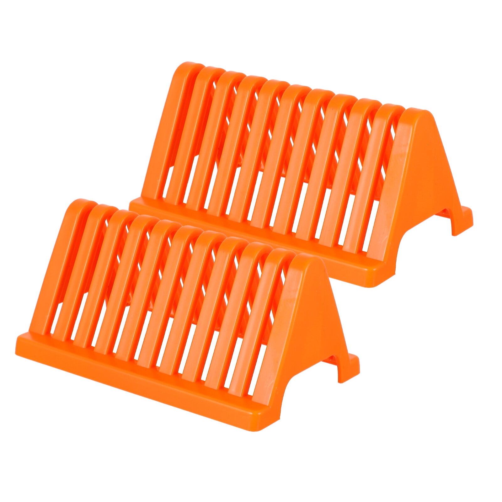 HOMOBABE Drying Racks 2Pcs Glass Slide Drain Racks Orange Rectangular ...