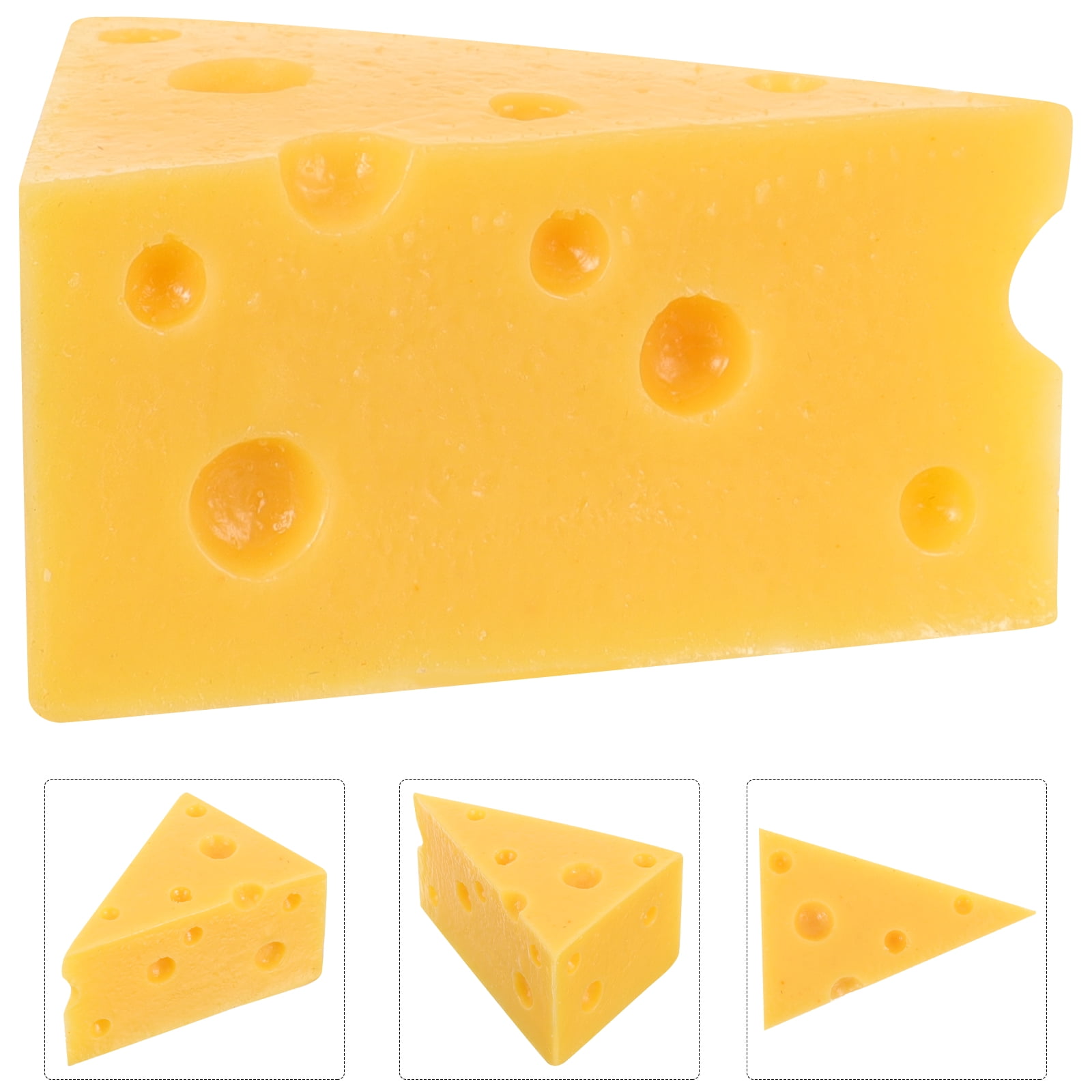 HOMOBABE Lifelike Fake Cheese For Display Resin Yellow 1Pcs 2.6x1.8x1 ...