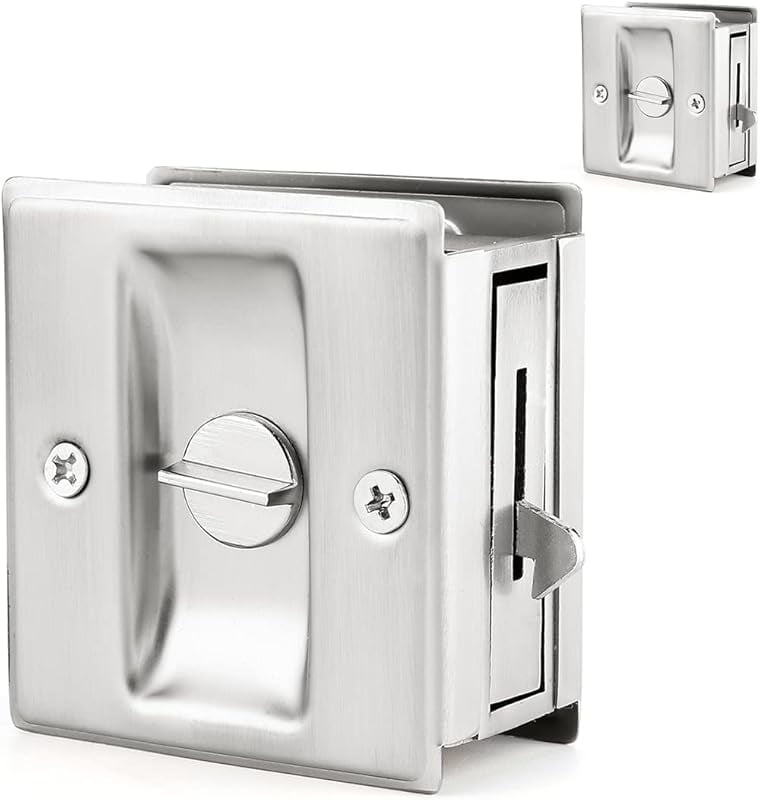 HOMOTEK 1 Pack Privacy Sliding Door Lock with Pull - Replace Old Or ...