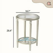 DecMode Red Glass Modern Accent Table - Walmart.com