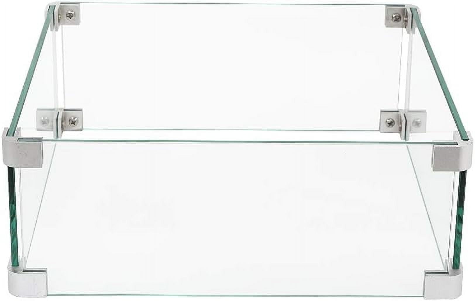 HOMPUS Square Glass Wind Guard, 17x5.5 inches Tempered Glass for ...