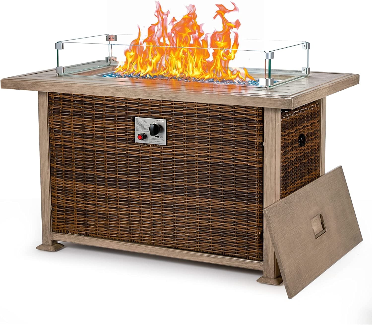HOMREST 50,000 BTU Auto-Ignition Propane Fire Pit Table, 44in, CSA ...