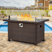 RADIATA 43" Aluminum Propane Fire Pit Table, 60,000 BTU Outdoor Gas ...