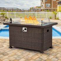 RADIATA 43" Aluminum Propane Fire Pit Table, 60,000 BTU Outdoor Gas ...