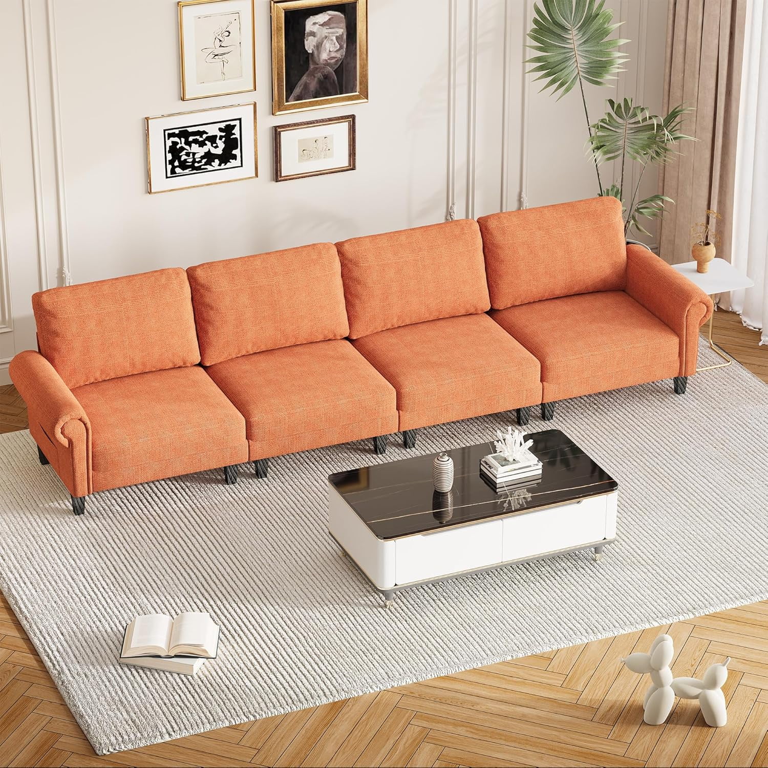 HOMREST Modular Sectional Sofa with Chaise, 115 Inch Sectional Couches ...