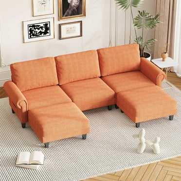 Lifestyle Solutions Alexa Sofa with Rolled Arms, Blue Fabric - Walmart.com
