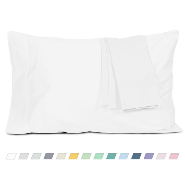 HOMTEC 200TC 100% Cotton Percale Weave, Hypoallergenic Pillow Case Set ...