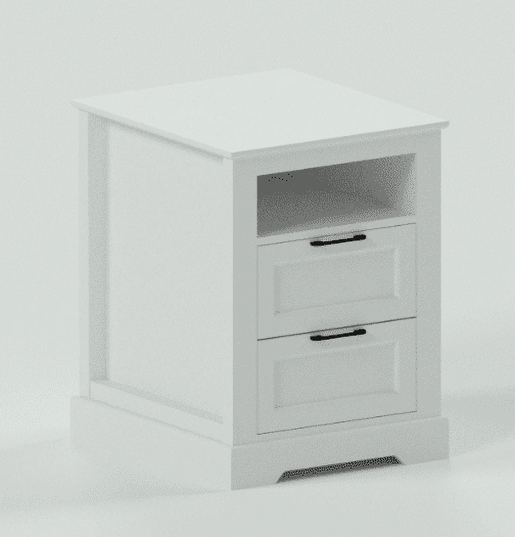 HOMWOO Bedside tables, small bedside tables with fabric drawers and ...