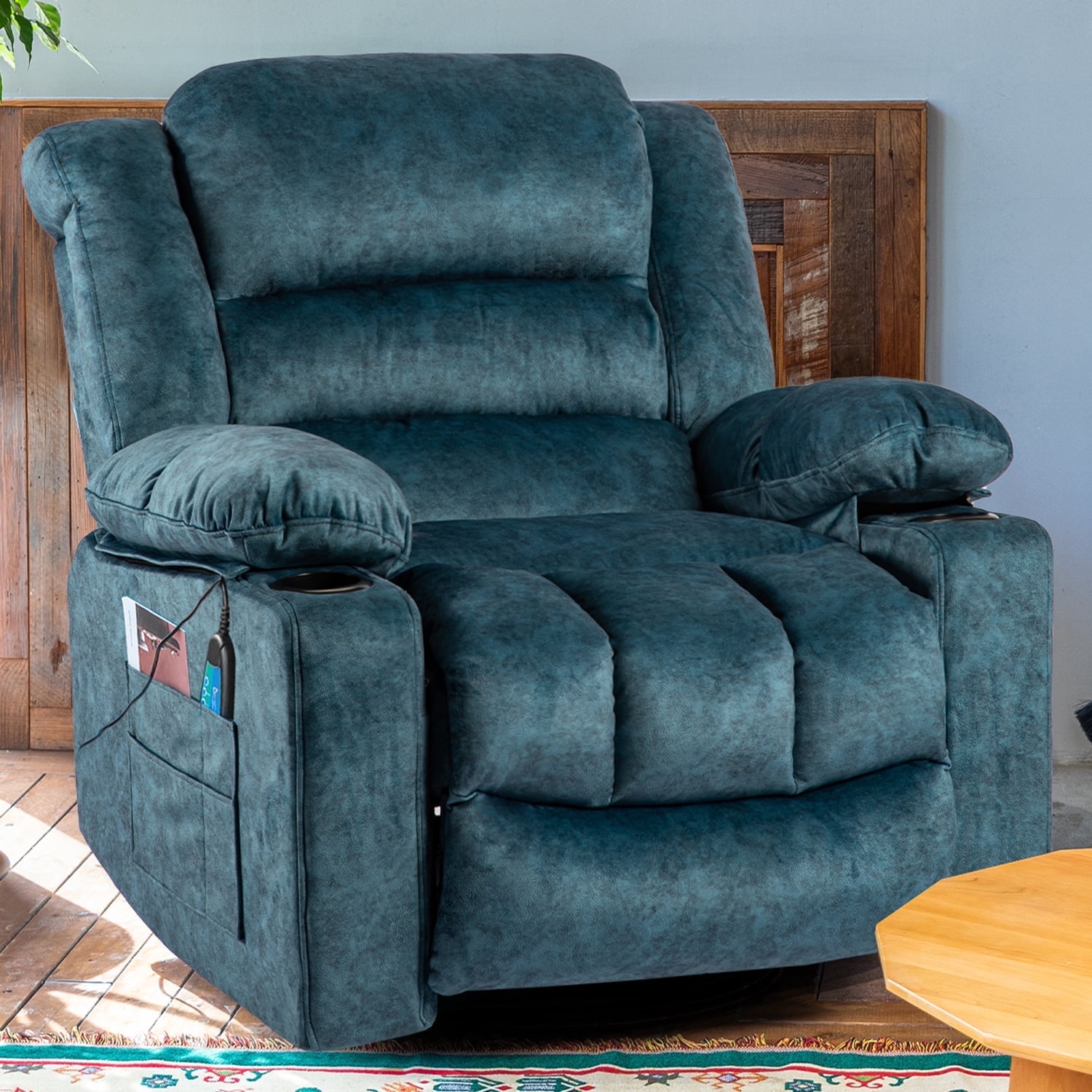 HOMYEDAMIC 23.6" Wide Recliner Chair Rocker Modern Ergonomic 360 Degree ...