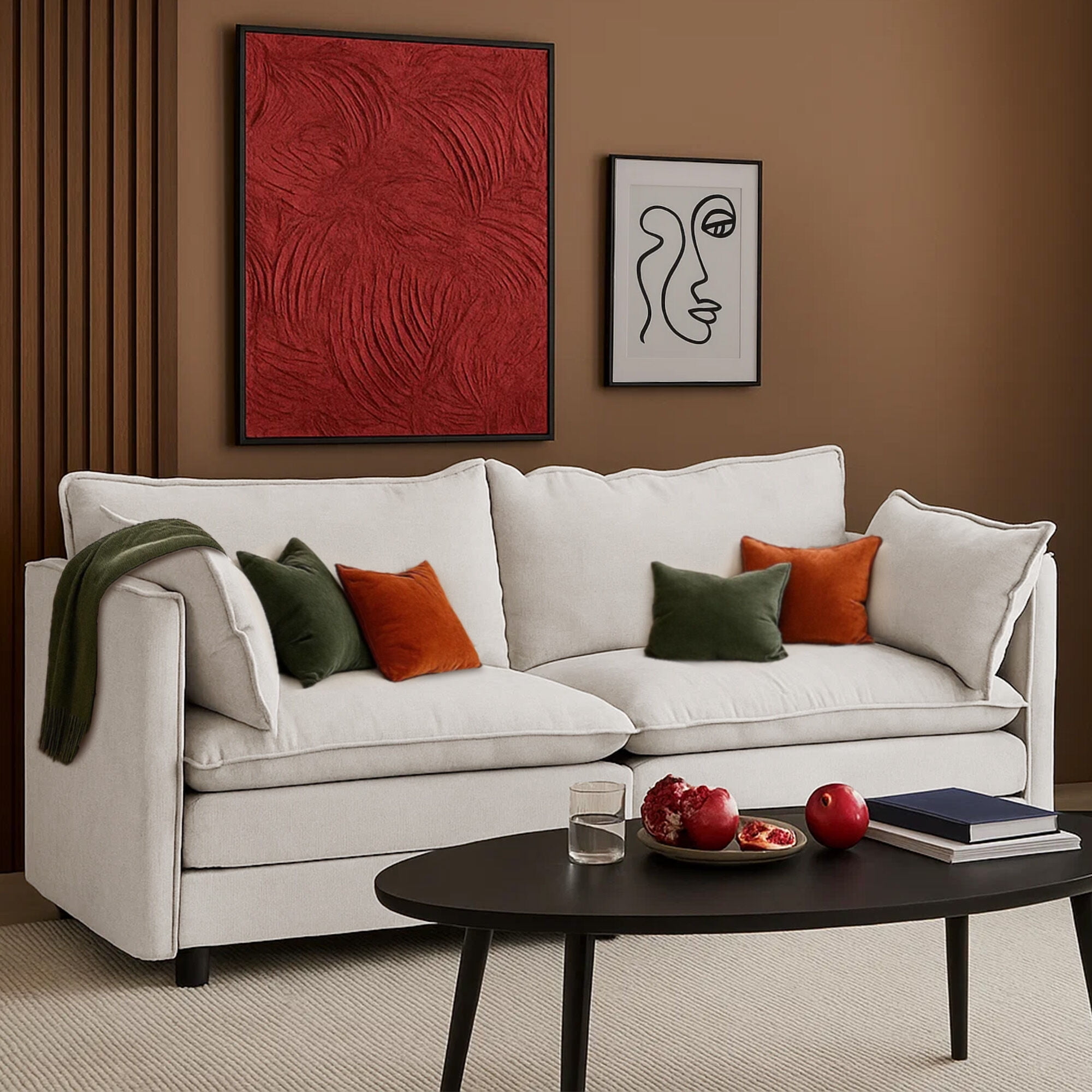 HOMYEDAMIC 78” L Shaped Modular Sectional Sofa Cloud Couch with Ottoman ...