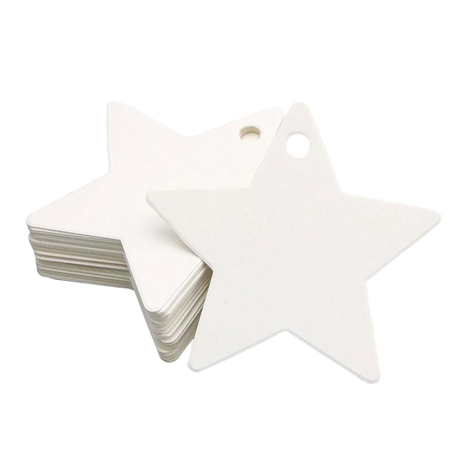 HOMYL 100 X Star Shaped Gift Tags Hanging Tag Projects with Hole ...