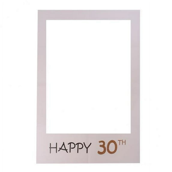 HOMYL 2xHappy 30th Prop Paper Selfie Frame Background for Birthday 2 ...