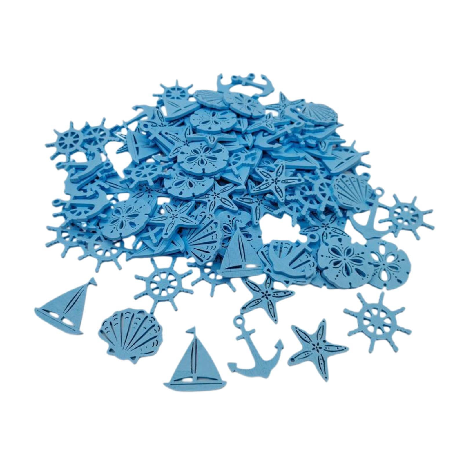 HOMYL 50 Pieces Nautical Cutouts Artwork Simulation Beach Themed Crafts ...