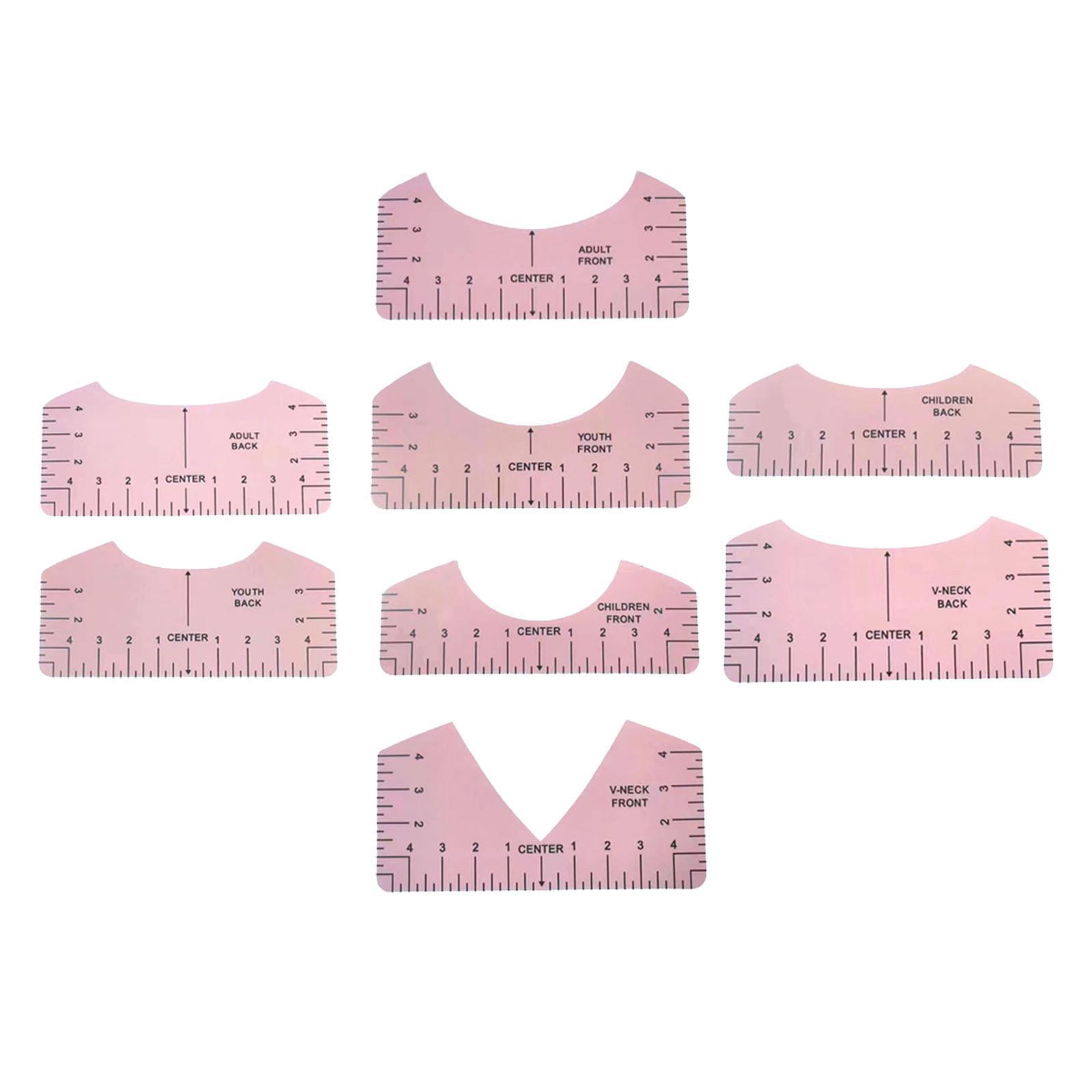 HOMYL 8 Pieces T Shirt Ruler Guide PVC Practical to Center Designs for ...