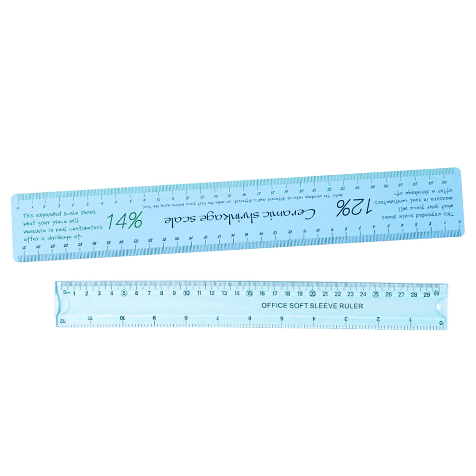 HOMYL Ceramic Shrinkage Ratio Ruler and Standard Ruler Measurer Soft ...